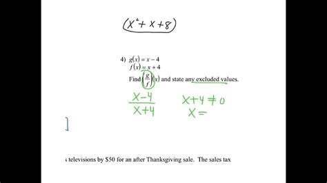 Function Operations And Inverses Youtube
