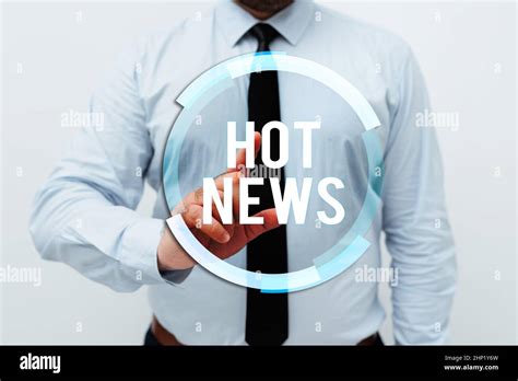 Writing Displaying Text Hot News Business Showcase Subject That