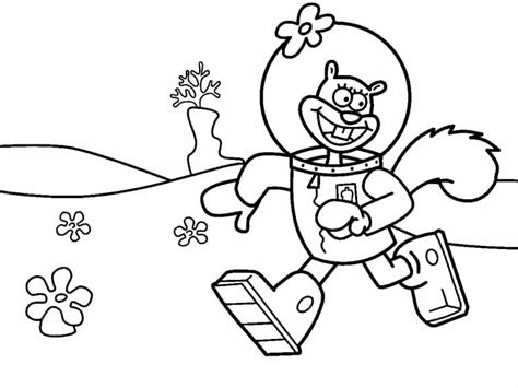 Cute Sandy Cheeks Coloring Page Download Print Or Color Online For Free