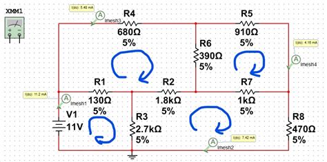 Solved Solve Using Mesh Current Method Ltspice Using The