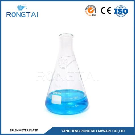 Rongtai 10 L Erlenmeyer Flask Factory Conical Flask 500ml China Narrow Neck Standard Ground