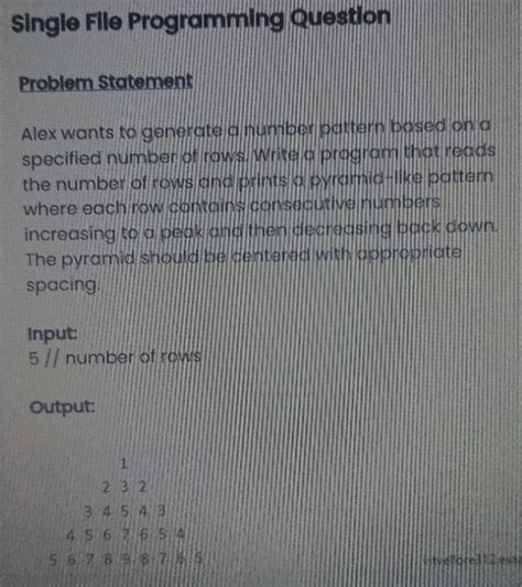 Single File Programming Questionproblem Statementalex Wants To Generate