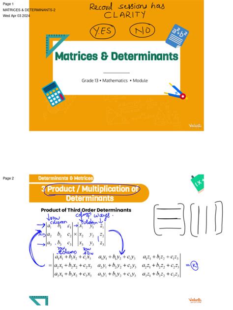 matrices and determinants pdf