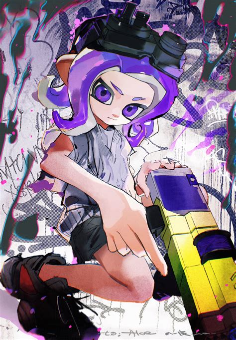 Octoling Player Character And Octoling Girl Splatoon And 1 More Drawn By Xiaopi