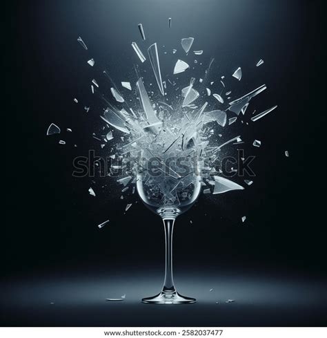 Exploding Wine Glass Small Stem Top Ai Generated Image 2582037477 Shutterstock