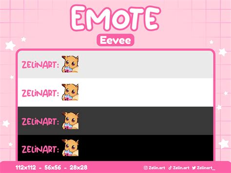 Eevee Boba Drink Emote For Twitch Discord And Youtube Stream Assets Cute Pink Etsy