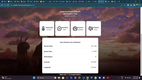 github gunjankmishra weather forecast a weather forecast webapp