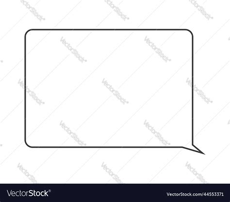 Message Or Speech Bubble In Outline Style Empty Vector Image