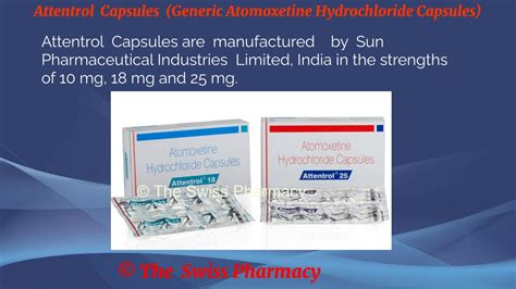 Ppt Attentrol Capsules Generic Atomoxetine Hydrochloride Capsules