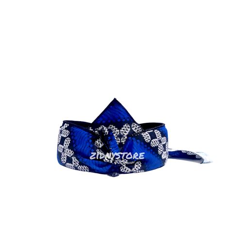 Jual Iket Sunda Iket Sunda Iket Batik Iket Totopong Terbuka Tradisional Biru Hitam Kecil