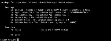 Settings Sparkfun Iot Node Lorawan Firmware