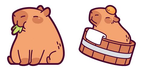 Cute Capybara Eating Cursor Windows Cursors Sweezy Cursors