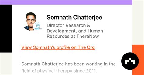 Somnath Chatterjee Director Research And Development And Human Resources At Theranow The Org