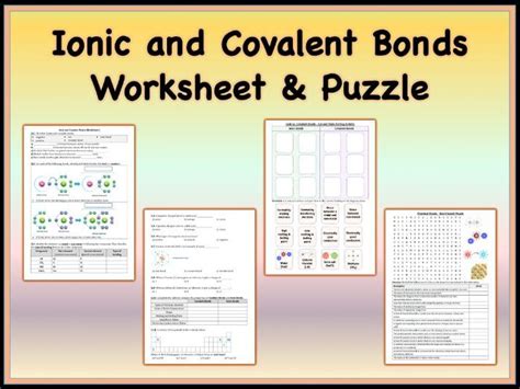 Ionic And Covalent Bonds Worksheet 2 Ionic And Covalent Bonding