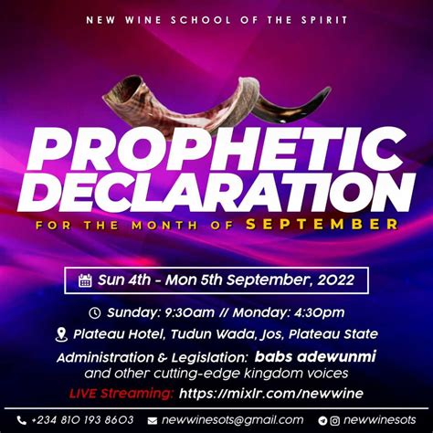 Prophetic Declaration For The Month Of September Spirit Agency