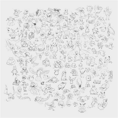 Original 150 Pokemon Coloring Pages Free