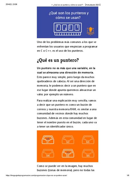 ¿qué es un puntero y cómo se usan 【actualizado 2021】 pdf
