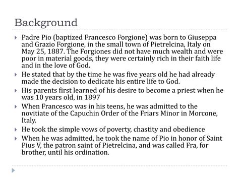 Ppt Saint Padre Pio Powerpoint Presentation Free Download Id2517241