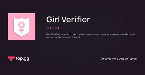 Add Girl Verifier Discord Bot The 1 Discord Bot And Discord App List