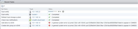 configure vsan error disk with vsan uuid failed to appear in cmmds