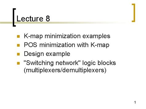 Lecture N N Kmap Minimization Examples POS