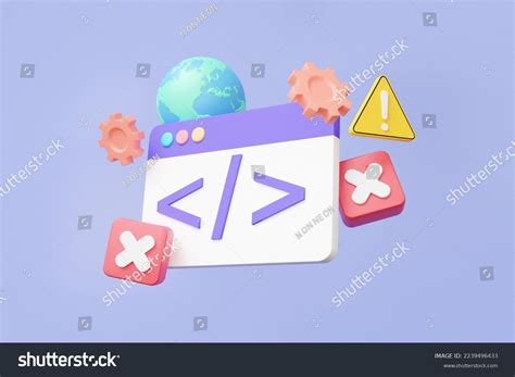 Web Uiux Design Floating On Pastal Stock Illustration 2239496433