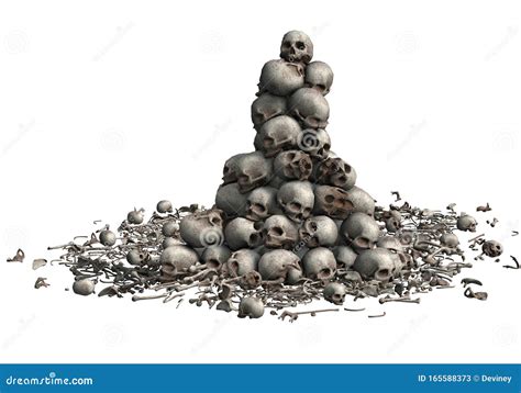 Pile Of Skulls And Bones Stock Illustration Illustration Of Skulls 165588373