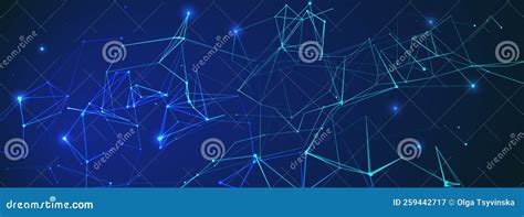 Abstract Background With Connecting Dots And Lines Network Connection Structure Plexus Vector