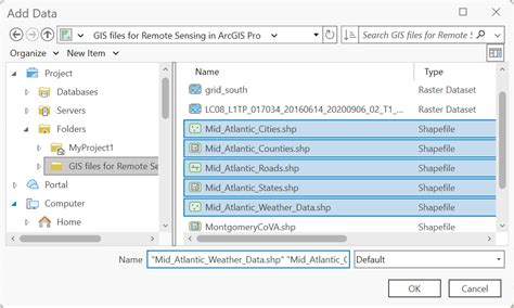chapter 6 adding data to a project in arcgis remote sensing with