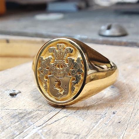 Signet Ring Engraving Monogram Crest And Seal Engraving — Laser