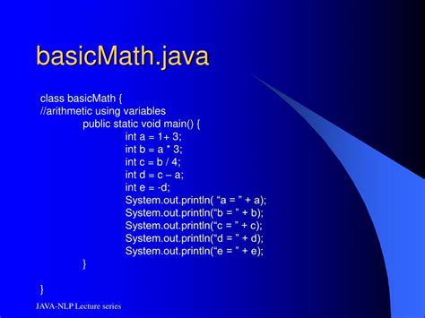 Ppt Variables Expressions And Arithmetic Operators In Java Powerpoint Presentation Id517389