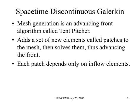 Ppt Parallelization Of The Spacetime Discontinuous Galerkin Method