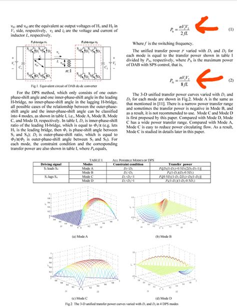 Doubt On Equations Regarding Dual Phase Shift Control Strategy Of Dual Active Bridge Dc Dc