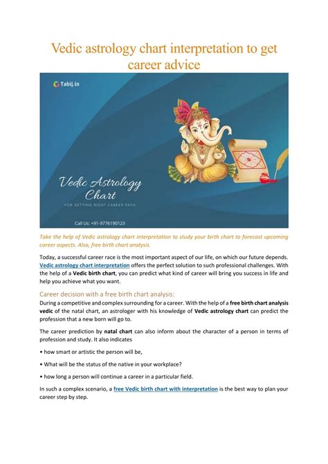 Ppt Vedic Astrology Chart Interpretation To Get Career Advice