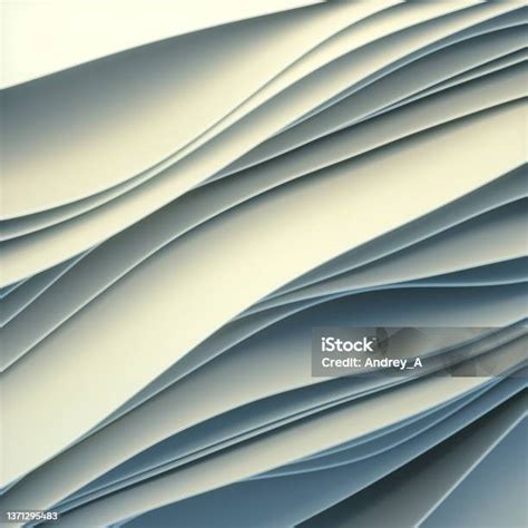 바람에 흰색 직물 줄무늬의 부드러운 물결 모양의 흐름 디지털 일러스트를 렌더링하는 3d 0명에 대한 스톡 사진 및 기타 이미지 0명 3차원 형태 가리기 Istock