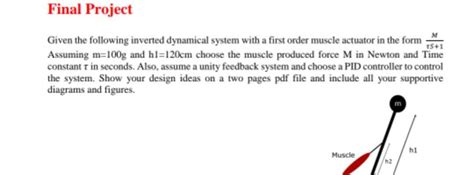 Given The Following Inverted Dynamical System With A Chegg