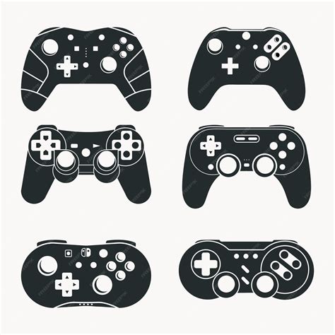 premium vector game controller silhouette video games joystick playing device game console