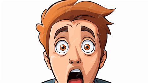 Cartoon Amazed Expression Vector Illustration Premium Ai Generated Vector