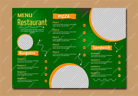 Premium Vector Restaurant Menu Design Vector Brochure Template For