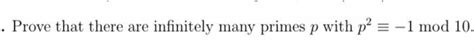 Solved Prove That There Are Infinitely Many Primes P With