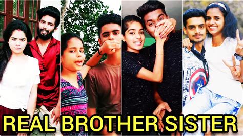 Real Life Brother Sister Cute Tiktok Videos Real Brother Sister Tamil