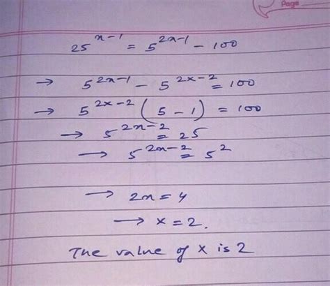 25 If 25x 1 52x 1 100 Then Find The Value Of X