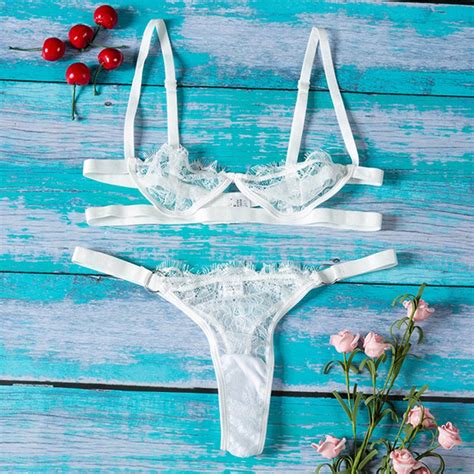 Deep V Underwear And Push Up Brassiere Set Roopka