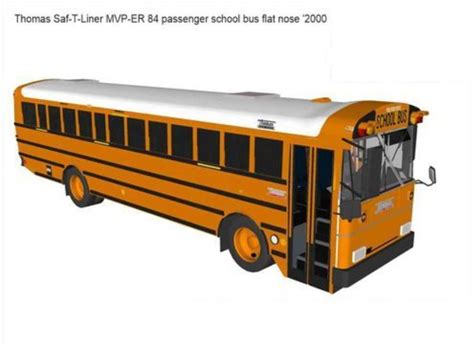 Thomas Saf T Liner Mvp Er 84 Passenger School Bus Flat Nose 2000 3d