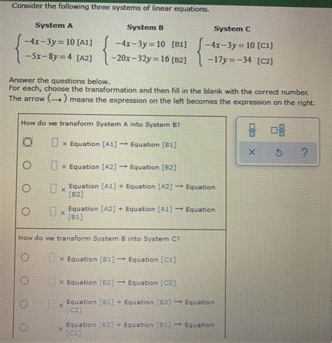 solved consider the following three systems of linear