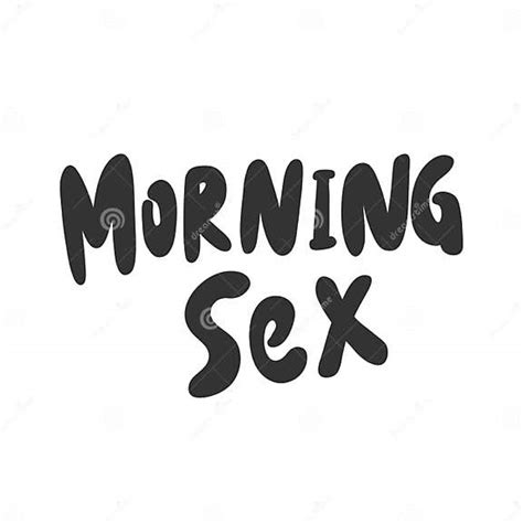 Morning Sex Sticker For Social Media Content Vector Hand Drawn