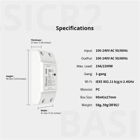 Jual Sonoff Smart Switch Basic R2 Smart Breaker Pintar Wireless 10a Wifi Smart Home Automation