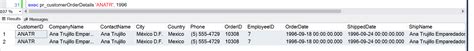 solved create procedure to display customerid