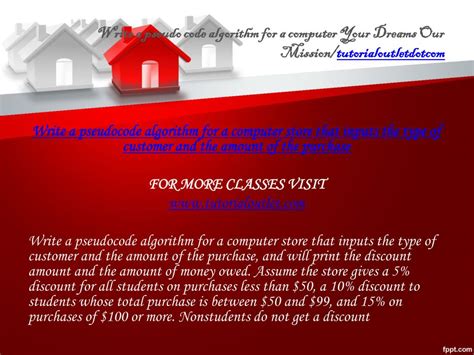 ppt write a pseudo code algorithm for a computer your dreams our