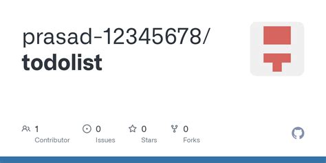 GitHub Prasad Todolist